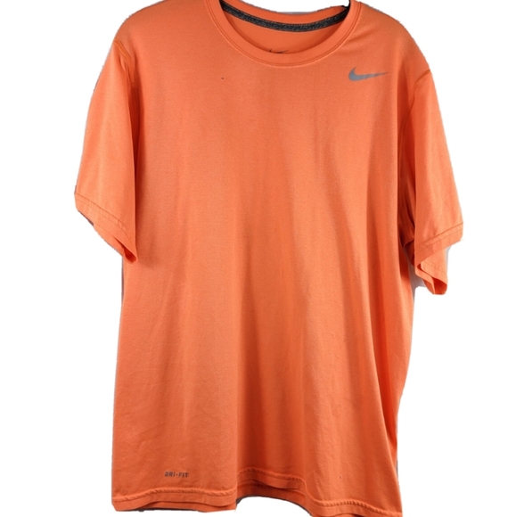 Nike | Shirts | Nike Mens Orange Dri Fit Tshirt | Poshmark